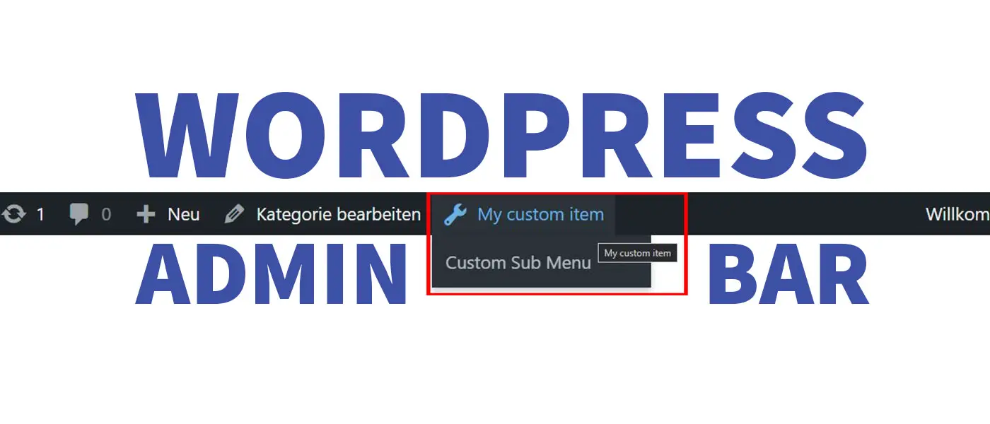 Adding WordPress Admin Bar Item incl Icon 