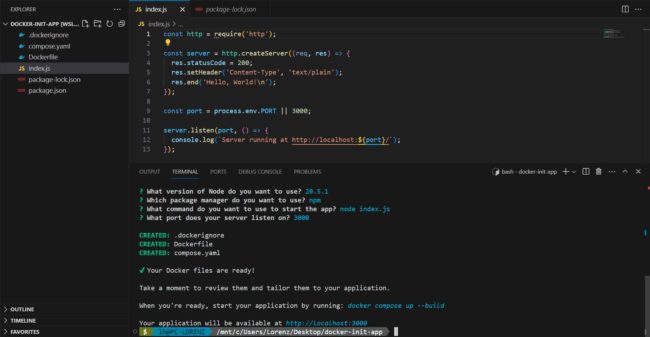 Docker Init Command Create Docker Projects Automatically